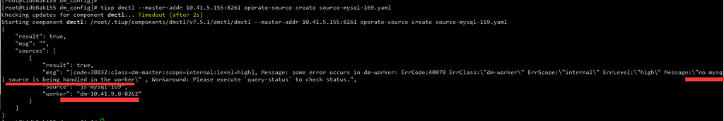 Failed to create source on TiDM v7.5.1, error with "no mysql source is being handled in the ...