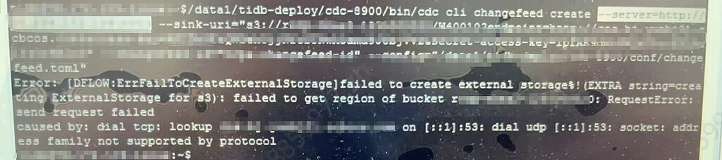 Error in TiCDC Synchronization to COS - Translated - TiDB Forum