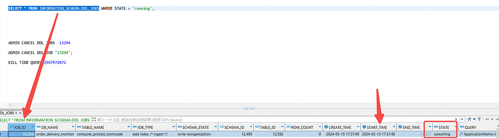 Canceling Execution of DDL Stuck - Translated - TiDB Forum