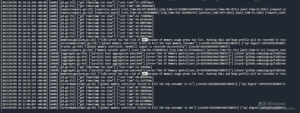 Issue of TiDB Server OOM Restart in Version 6.5 - Translated - TiDB Forum