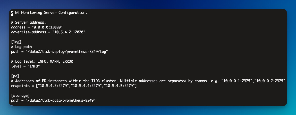 Dashboard Error: A required component `NgMonitoring` is not started in this cluster. Some ...