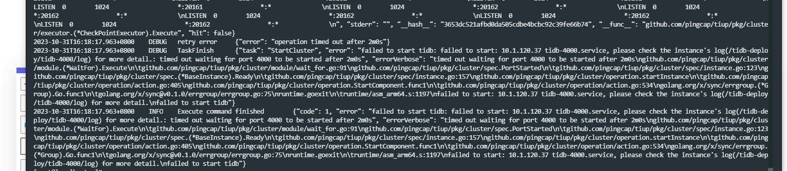 Error encountered when simulating the deployment of a production environment cluster on a single ...
