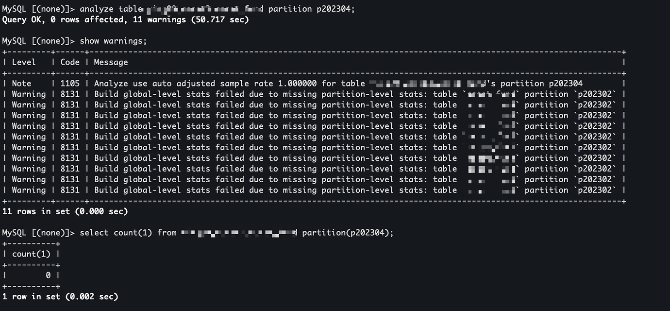 Automatic Analyze Failure on Partitioned Table - Translated - TiDB Forum