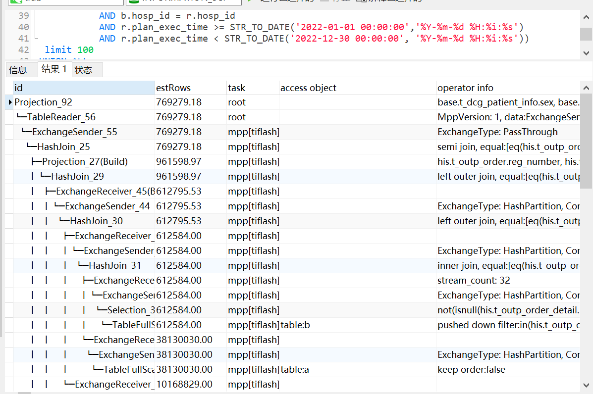 TiFlash UNION ALL Query Error - Translated - TiDB Forum