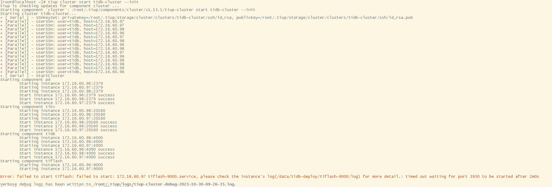 TiDB 7.4 Cluster Deployment Successful, TiFlash Fails to Start When Launching Cluster ...